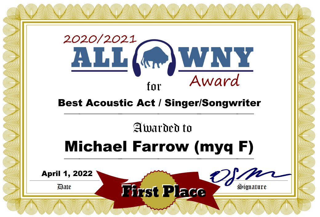 20/21 All WNY AWARD: Best Acoustic Act / Singer/Songwriter: Michael ...