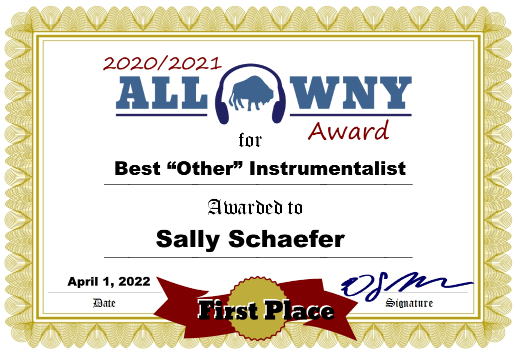 20/21 All WNY AWARD: Best ‘Other’ Instrumentalist: Sally Schaefer – All WNY