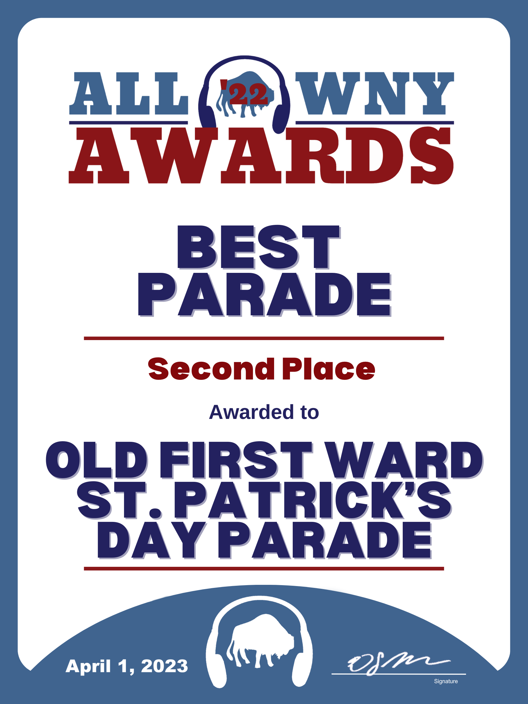 2022 All WNY Award: Best Parade: Buffalo St. Patrick’s Day Parade – All WNY