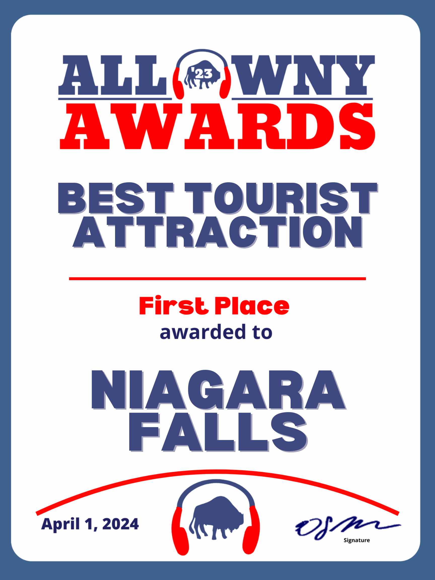 2023 All WNY Award: Best Tourist Attraction: Niagara Falls – All WNY 2023 All WNY Award: Best Tourist Attraction: Niagara Falls – All WNY