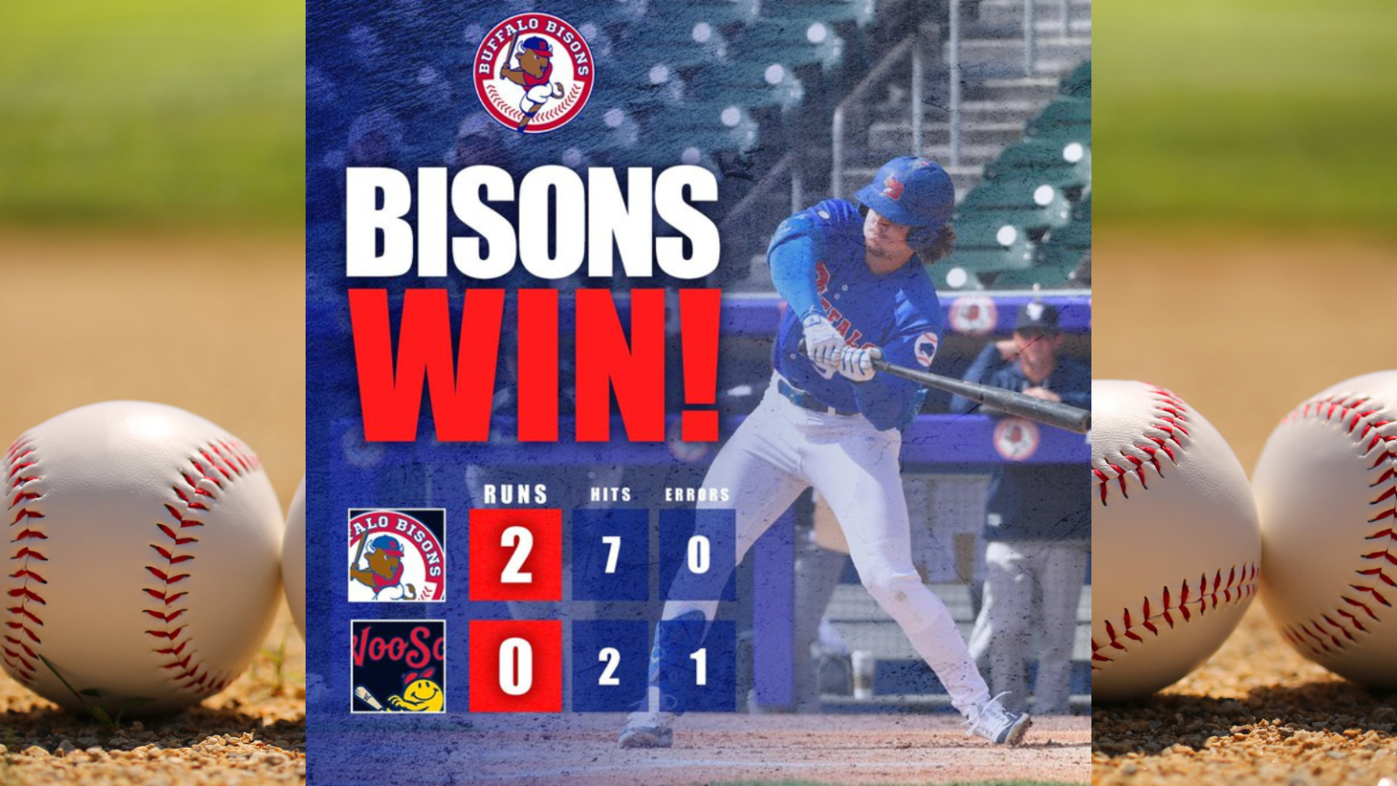 Bisons win 2-0 in extra innings – All WNY
